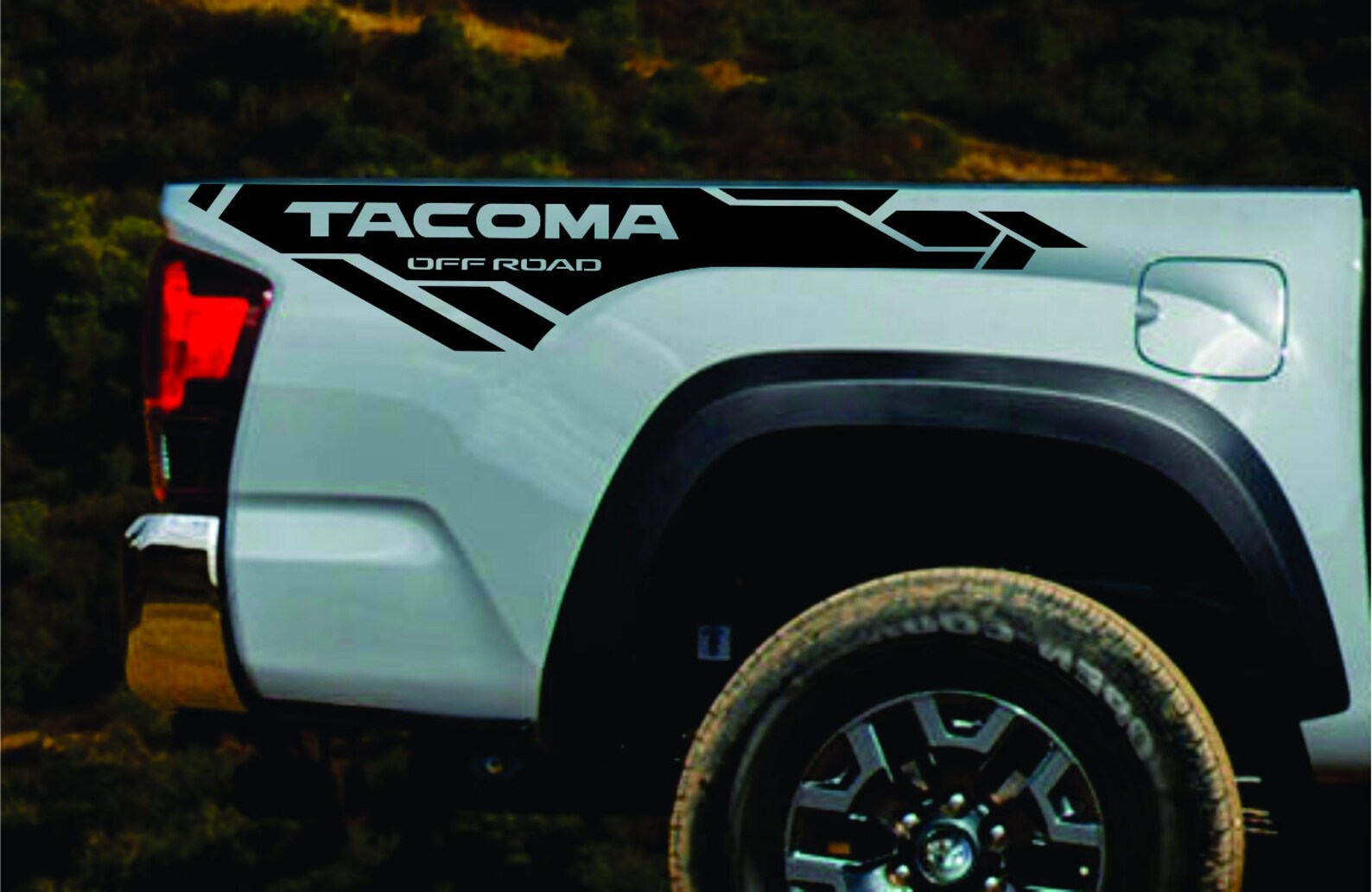 Toyota TACOMA - 2pieces Side Stripes Body Decals Vinyl Racing Graphics ...