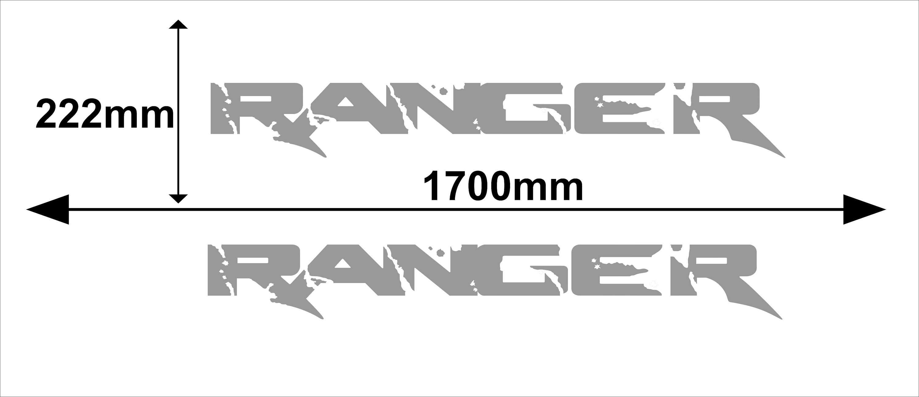Ford RANGER- 2pcs Side Stripe Body Decal Vinyl Graphics Sticker Logo ...