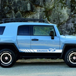 Toyota FJ Cruiser- 2pcs Side Stripe Body Decal Vinyl Graphics Sticker ...