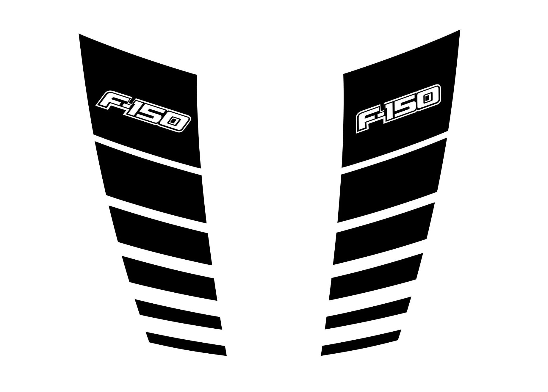 FORD F150 2pcs Hood Stripes Hood Decal Vinyl Graphics Sticker Logo High ...