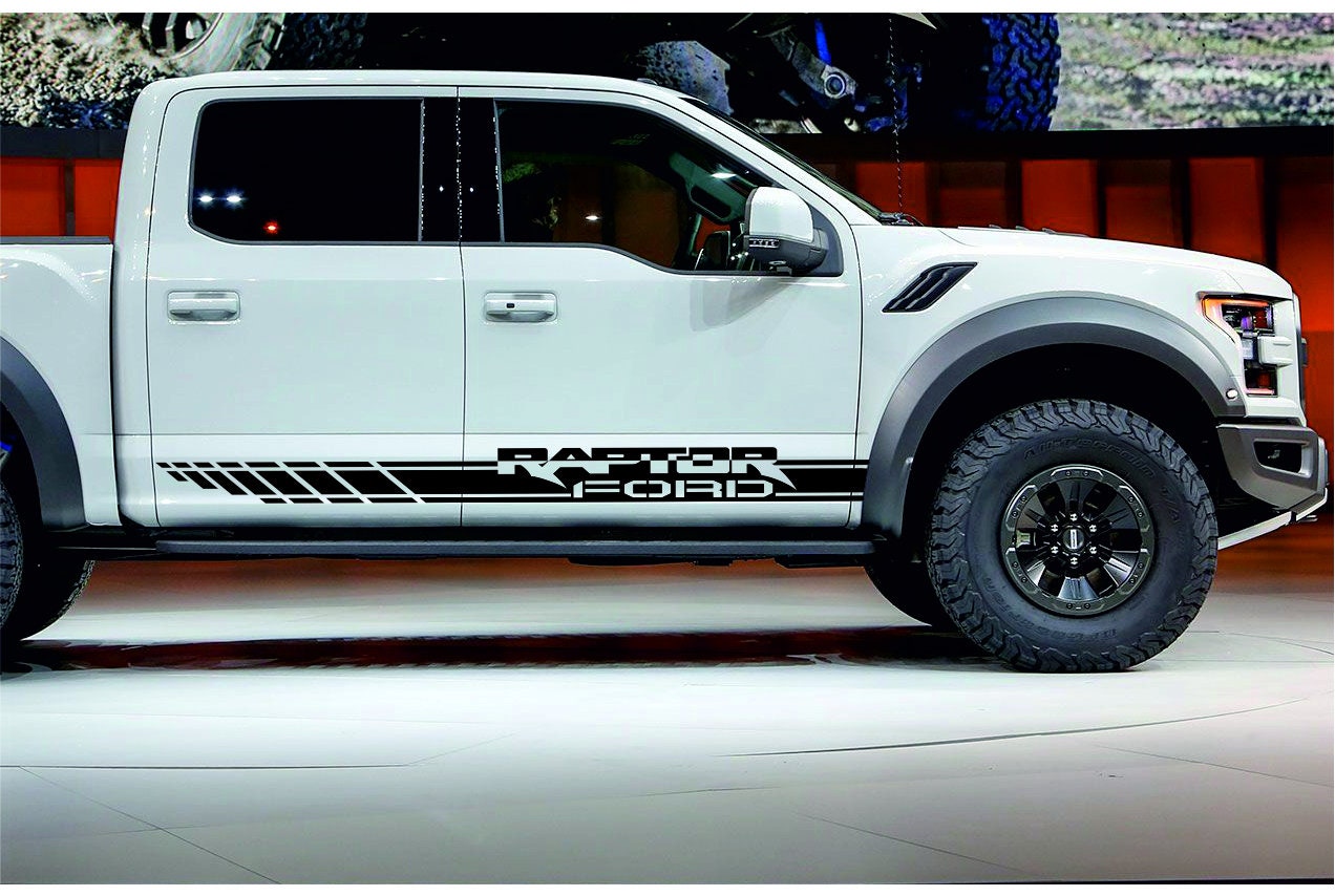 Ford RAPTOR - 2pcs Side Stripe Body Decal Vinyl Graphics Sticker Logo ...