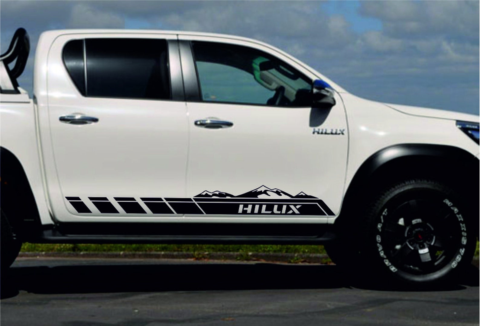 Toyota Hilux 2 Pieces Side Stripes Body Decal Vinyl Graphics Sticker ...