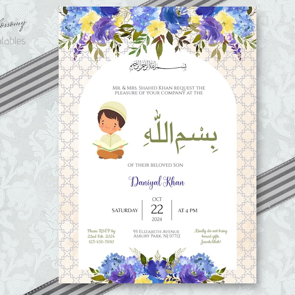 Islamic Funeral Invitation - Etsy