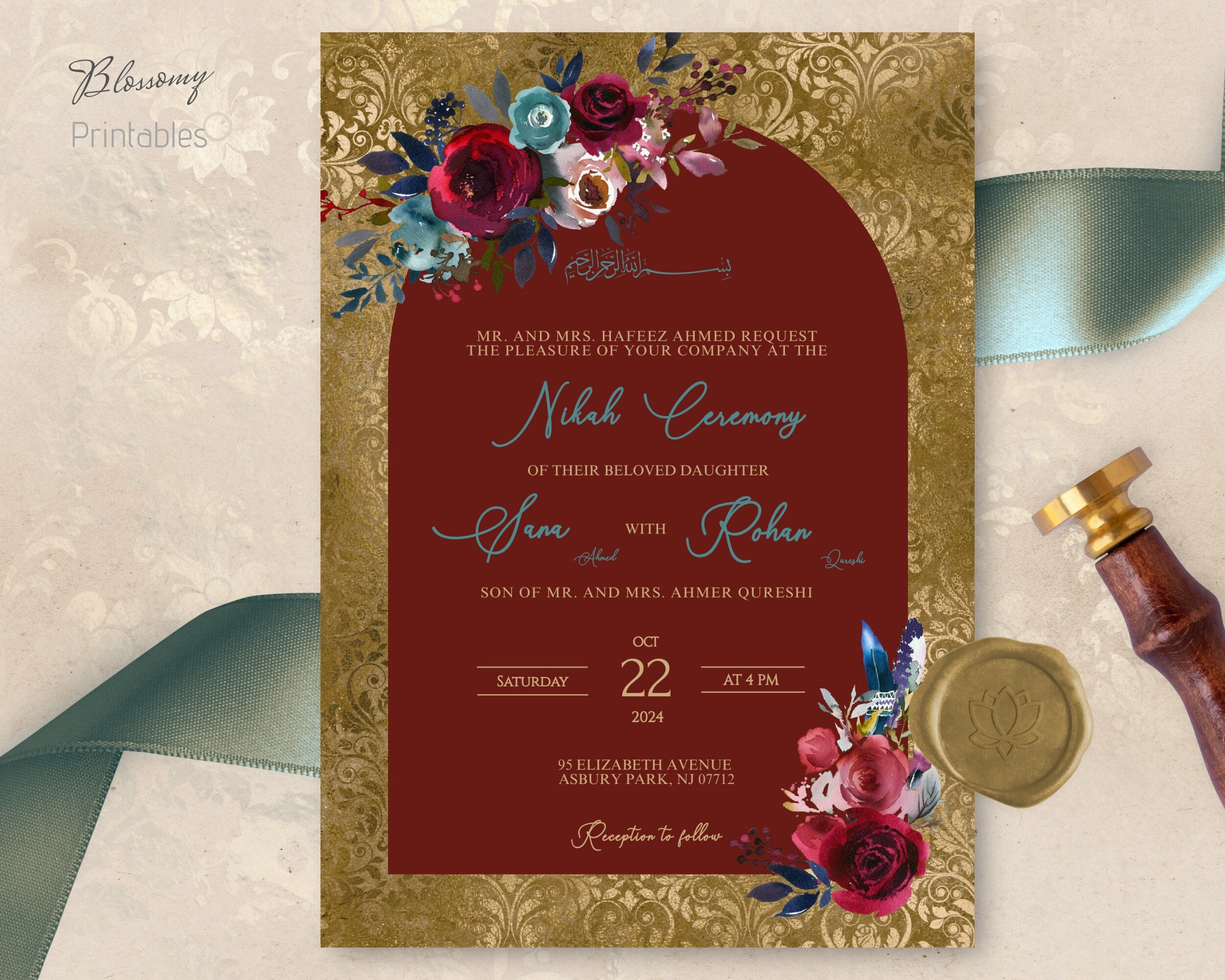 Baraat Wedding Card