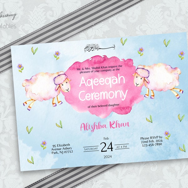 Aqeeqah Invitation Cards - Etsy