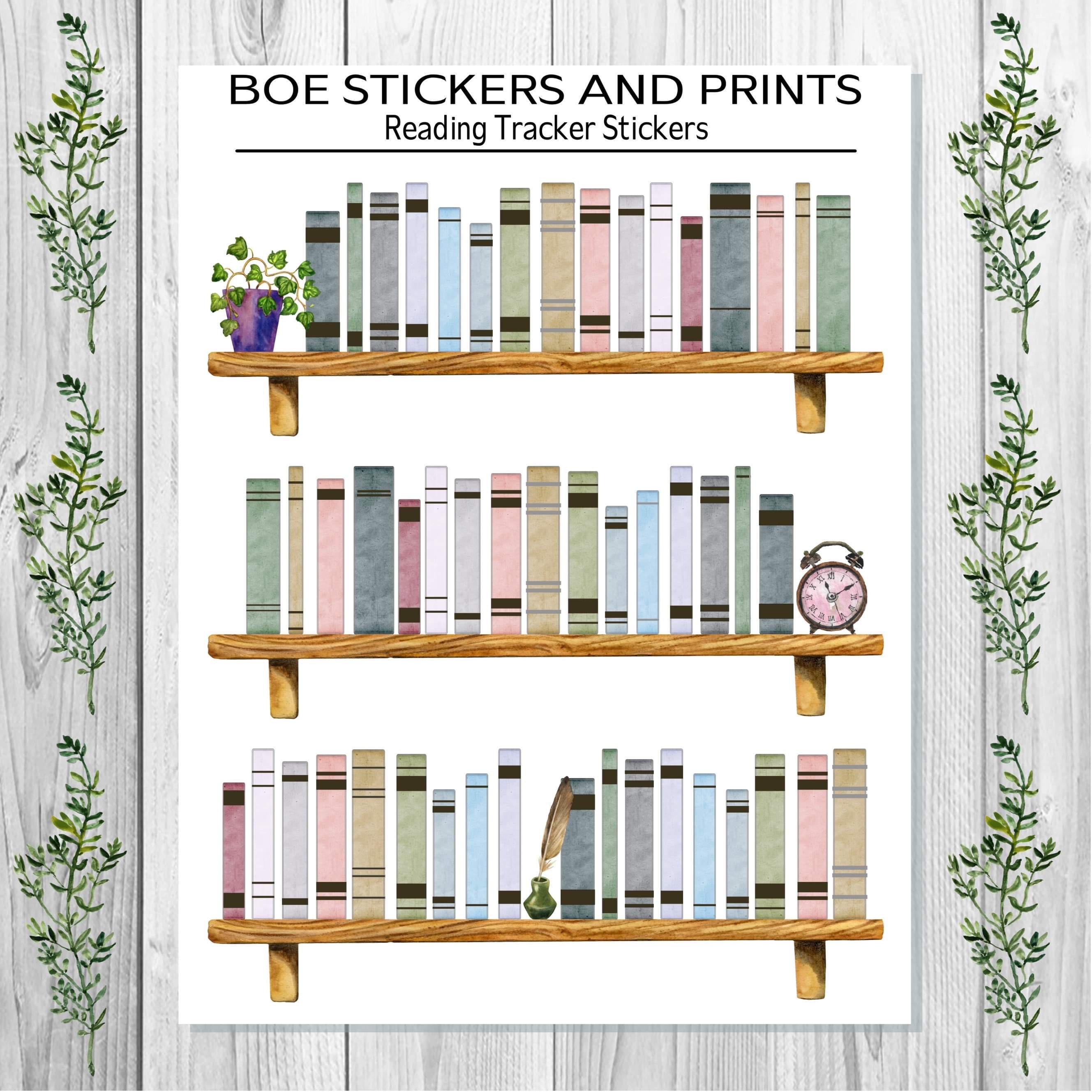 Reading Tracker Stickers for Journals Planners Scrapbooking | Etsy ...