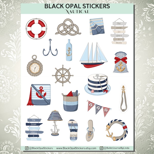 Scrapbooking Nautical Stickers - Etsy
