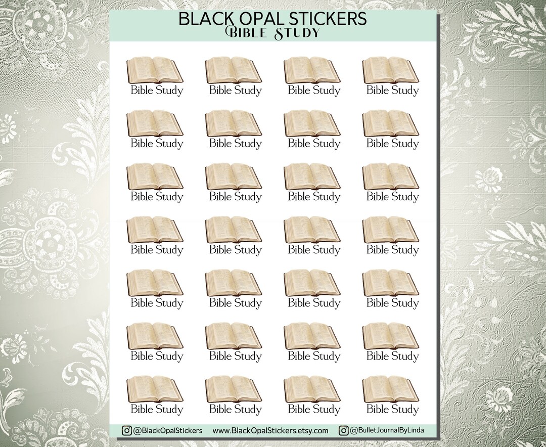 Bible Study Reminder Stickers for Bullet Journals, Scrapbooking, Cards ...