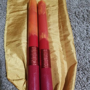 Fire-mattah-war Sticks-red Yellow Orange Praise Instruments-worship ...