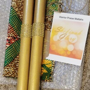 Gold Mattah-war Sticks-praise Instruments-worship Sticks-staff-painted ...