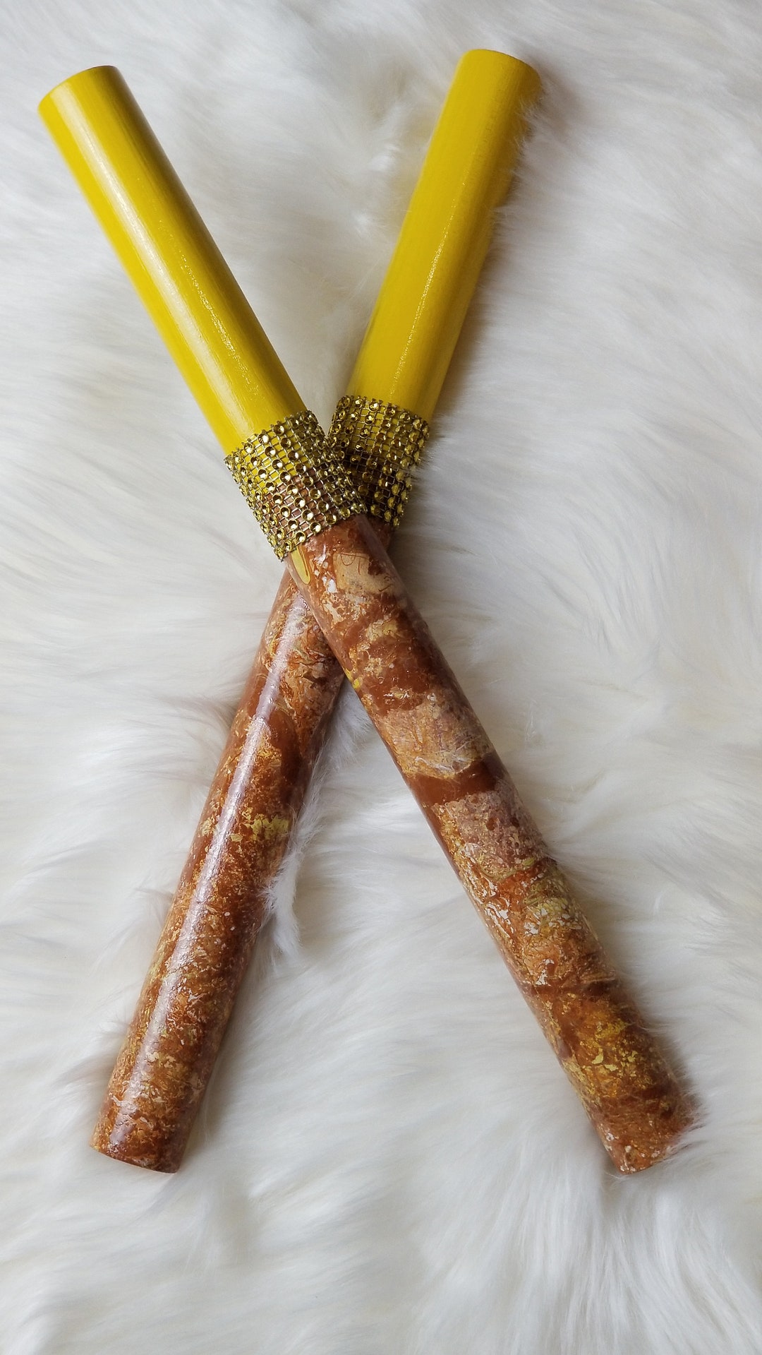 Brown, Yellow, Mattah-war Sticks-praise Instruments-worship Sticks ...