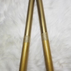 Gold Mattah-war Sticks-praise Instruments-worship Sticks-staff-painted ...
