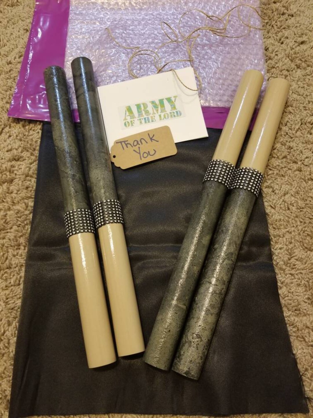 Tan Beige Green Black Army Mattah Stick Staff Praise - Etsy