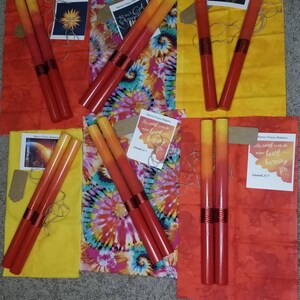 Fire-mattah-war Sticks-red Yellow Orange Praise Instruments-worship ...