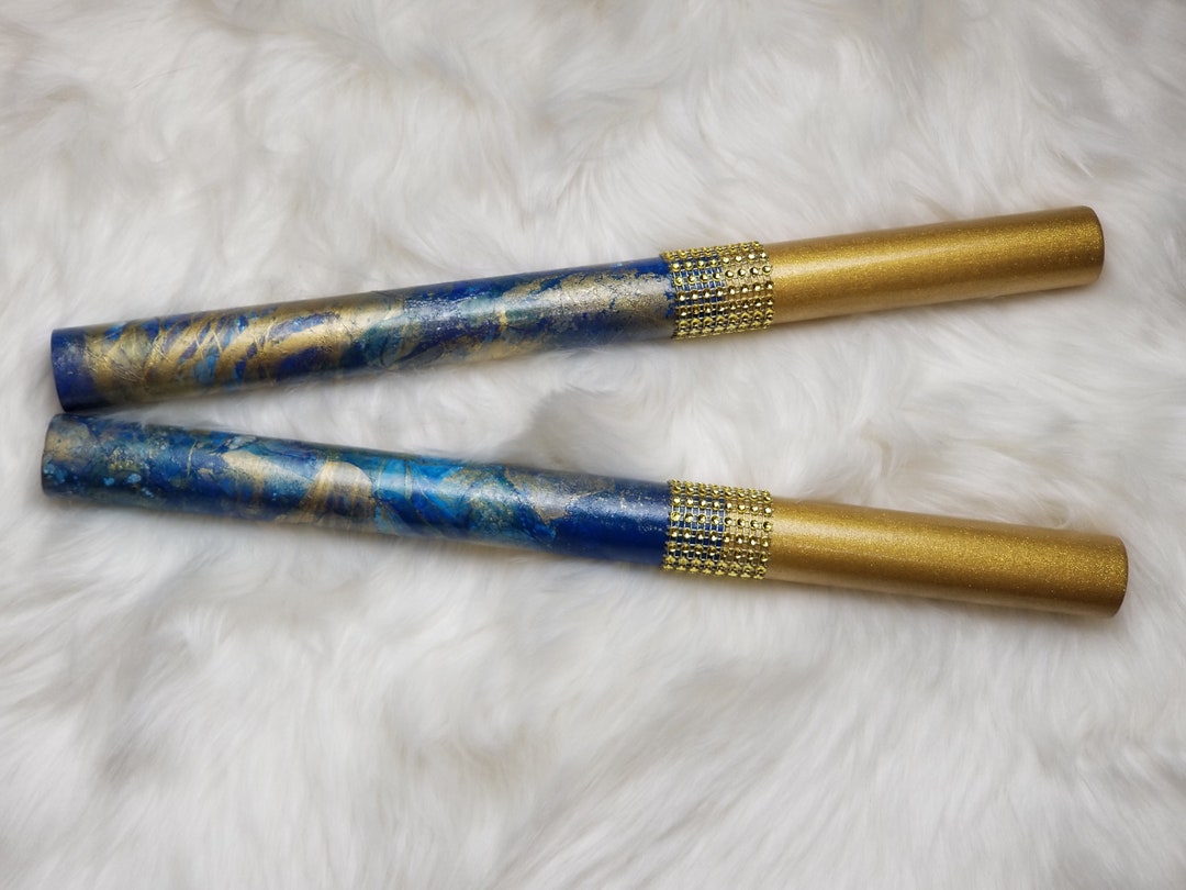 Blue, Gold, Mattah, Glitter Handle, Praise Instruments-worship Sticks ...