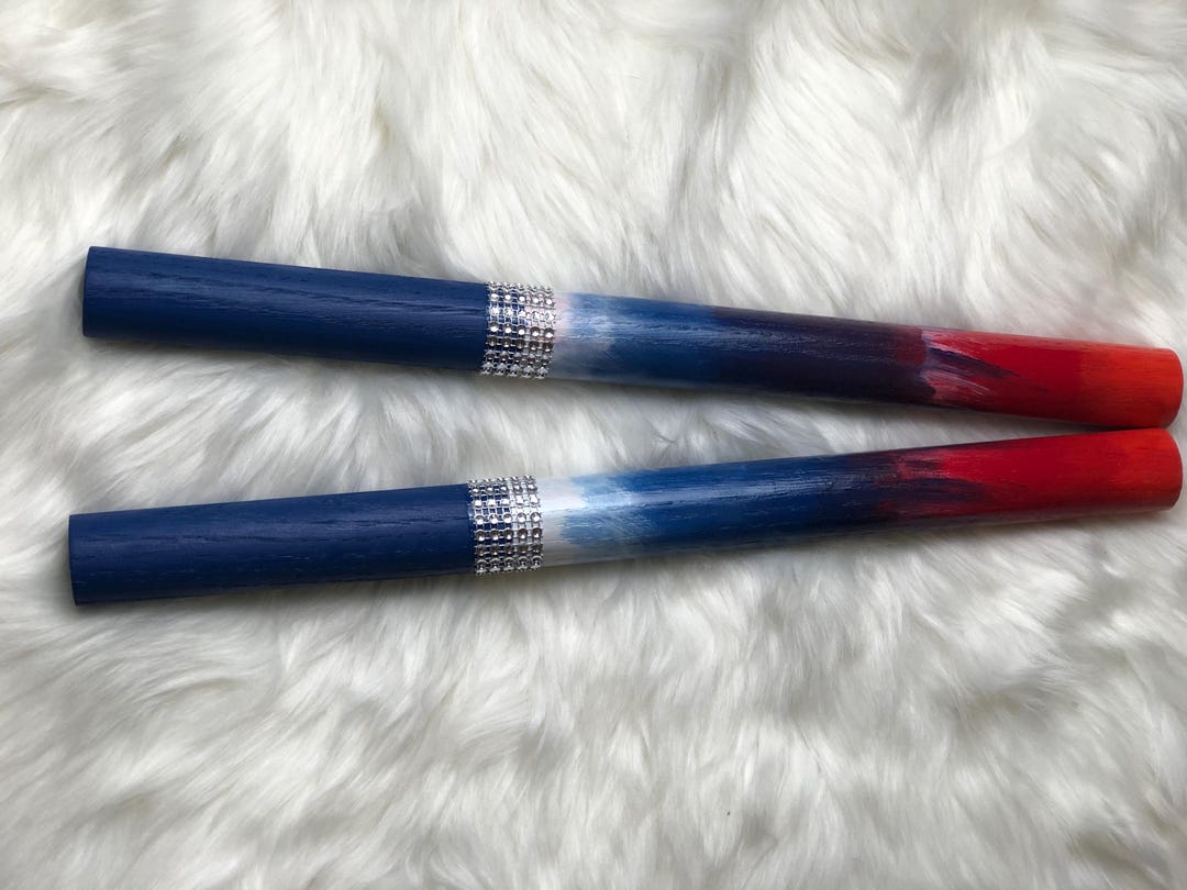 Red White Blue War Sticks-praise Instruments-worship Sticks-staff ...