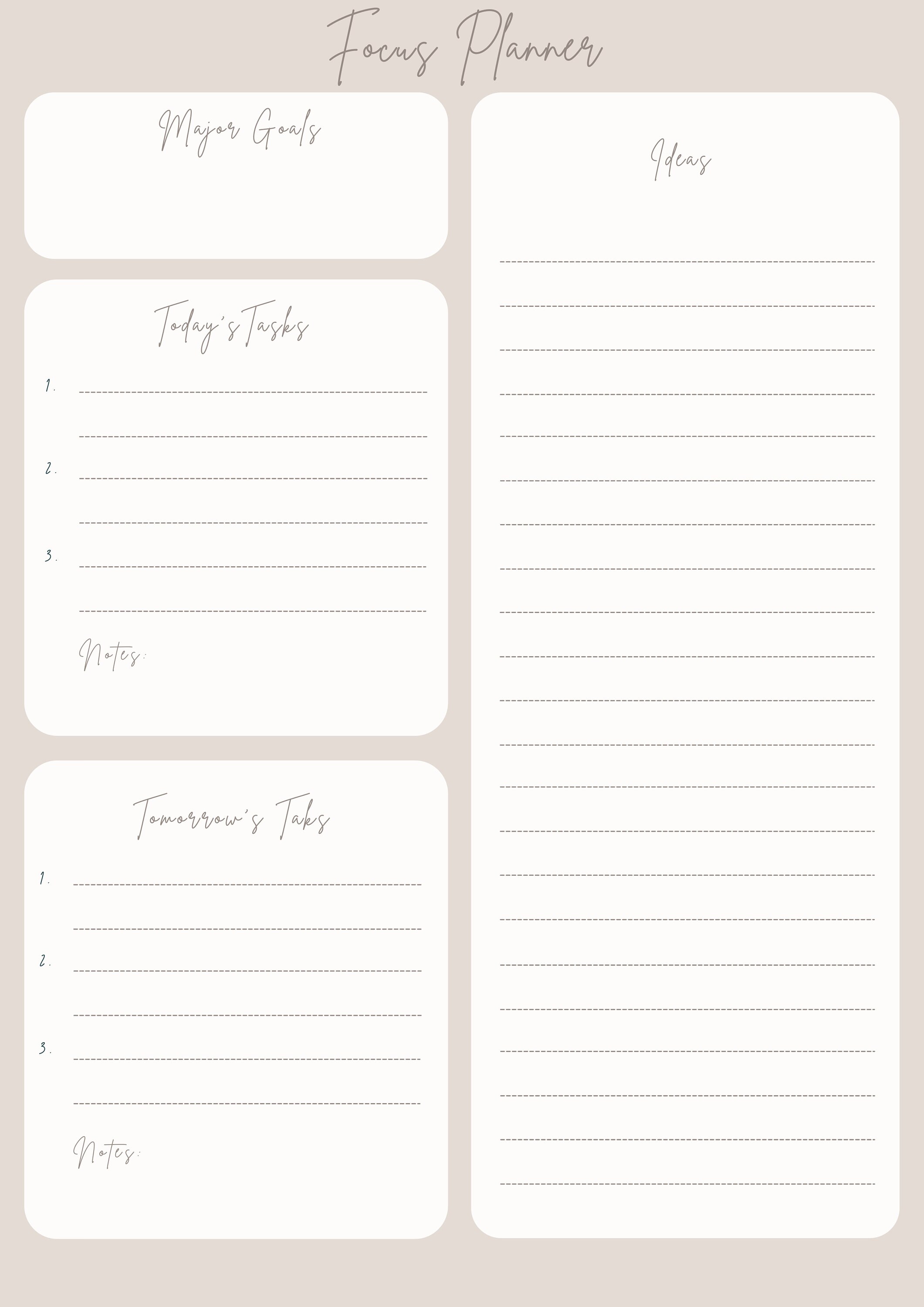 Boho-minimalist Daily Task Planner - Etsy