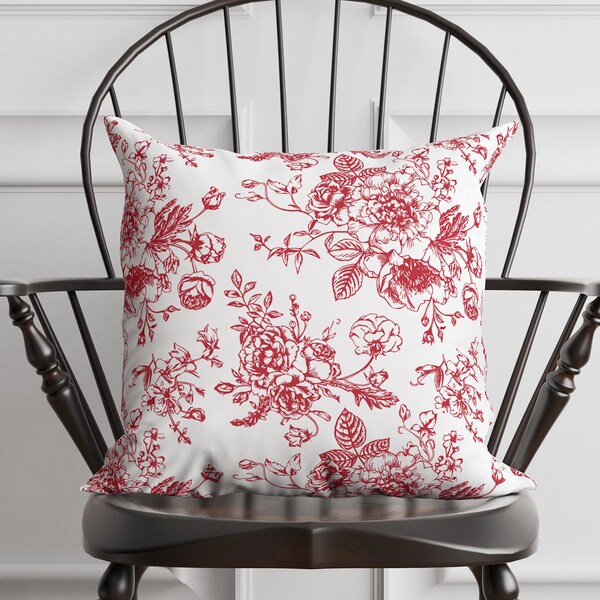 Red and White Toile - Etsy