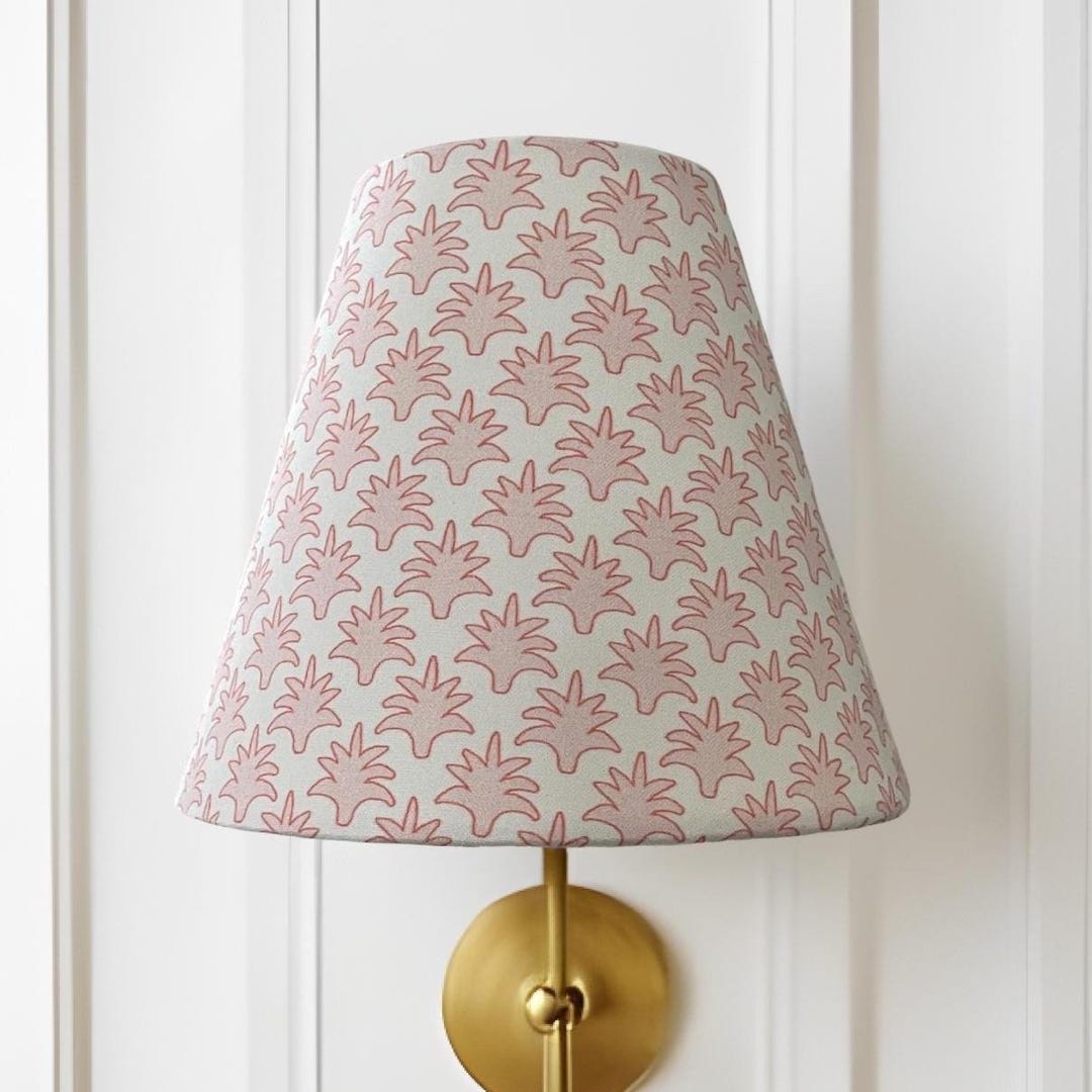 Pink Sconce Shade for Chandelier Light Pink Lampshade Clip on Empire ...