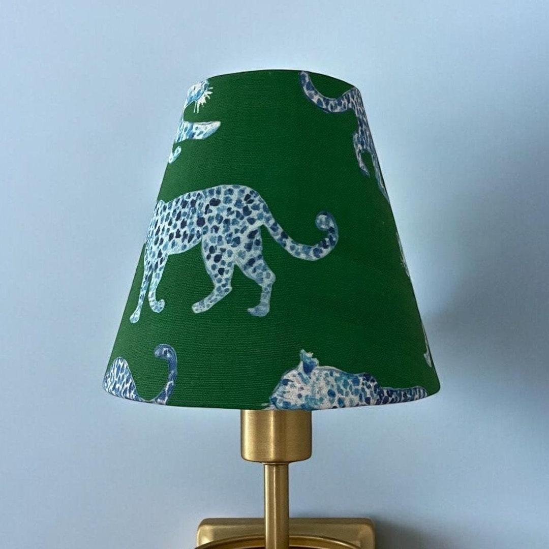 Green Sconce Shades Cheetah Print Lampshade Blue Modern Lamp Shade ...