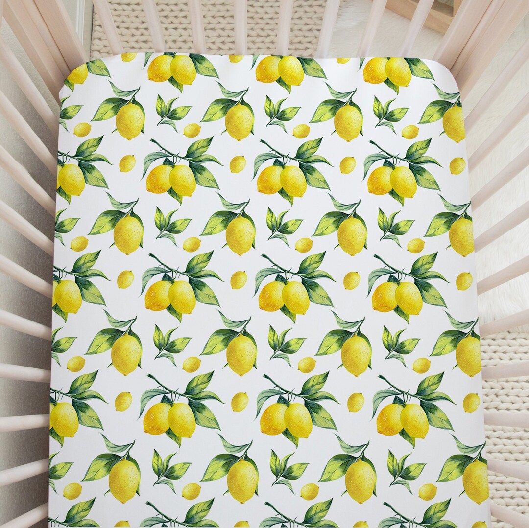 Lemon Crib Sheet Lemon Baby Bedding Set Crib Sheet Gender Neutral ...