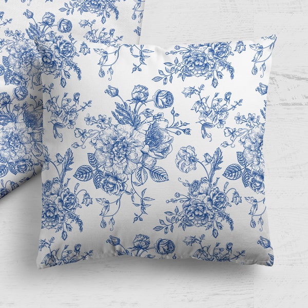 Blue and White Throw Pillows Preppy - Etsy