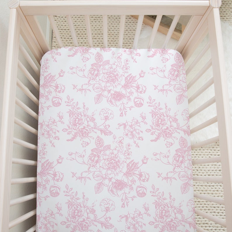Pink Toile Baby Blanket Pink Floral Throw Pillow Girls Baby - Etsy