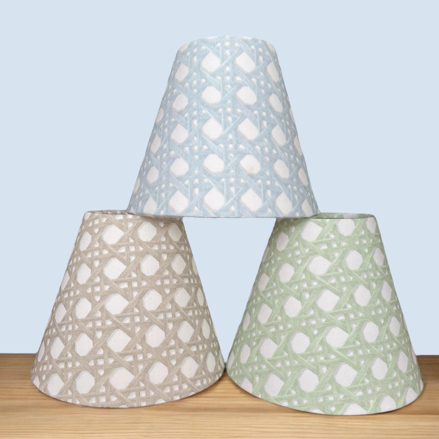 Blue Green Sconce Shades Rattan Cane Lampshade Chandelier Blue and ...