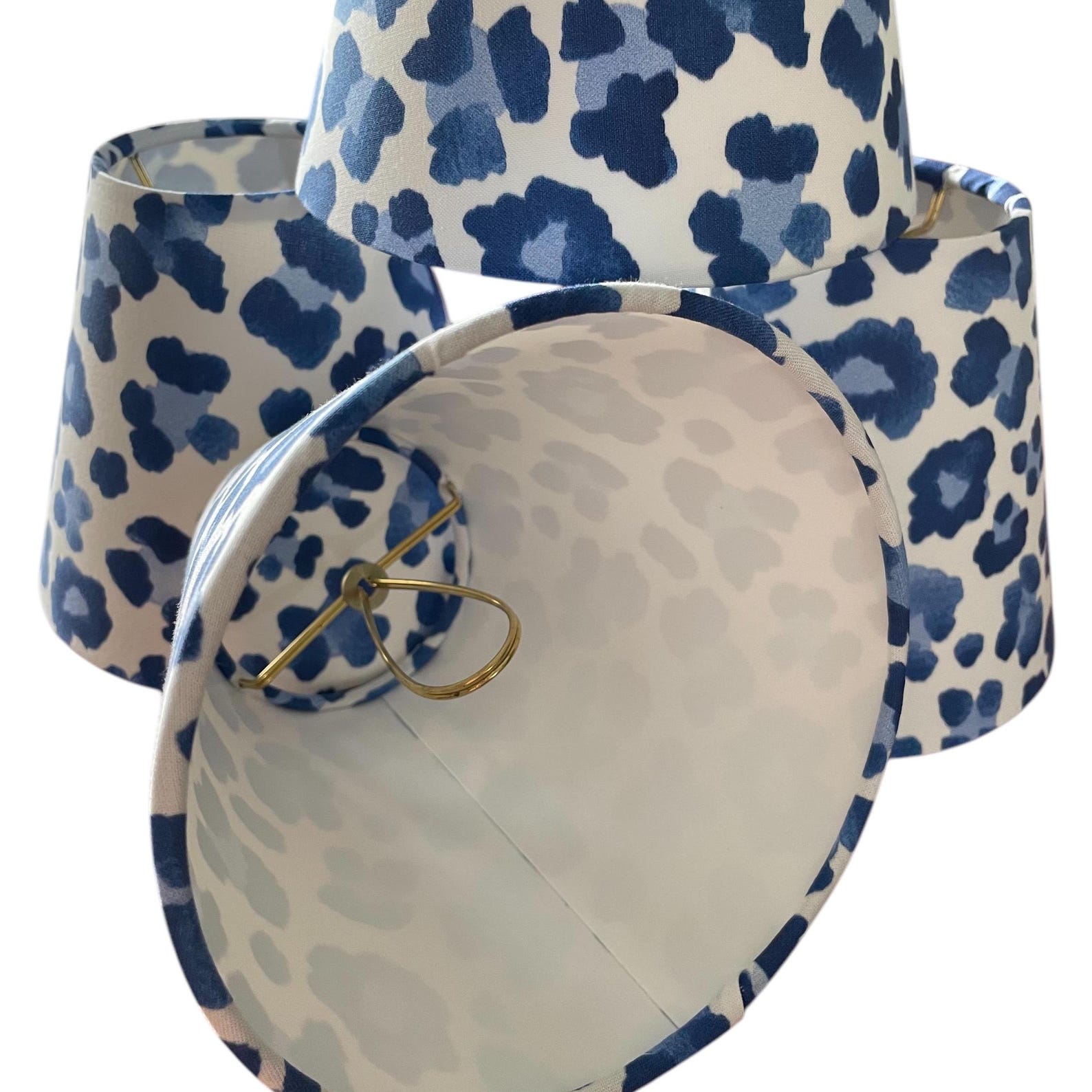 Leopard Print Decor Blue Leopard Lamp Shade Blue Cheetah Decor Blue ...