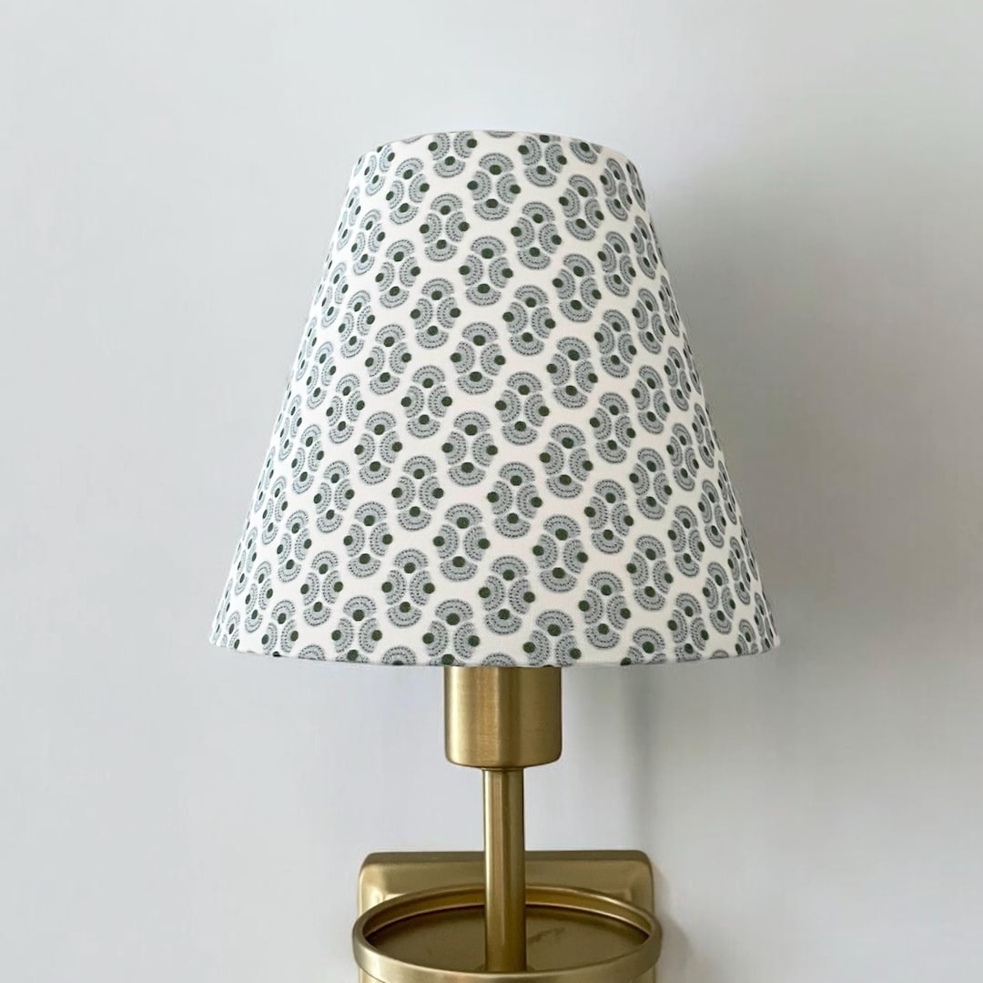 Light Blue Sconce Lamp Shades Blue Lampshade for Chandelier Patterned ...