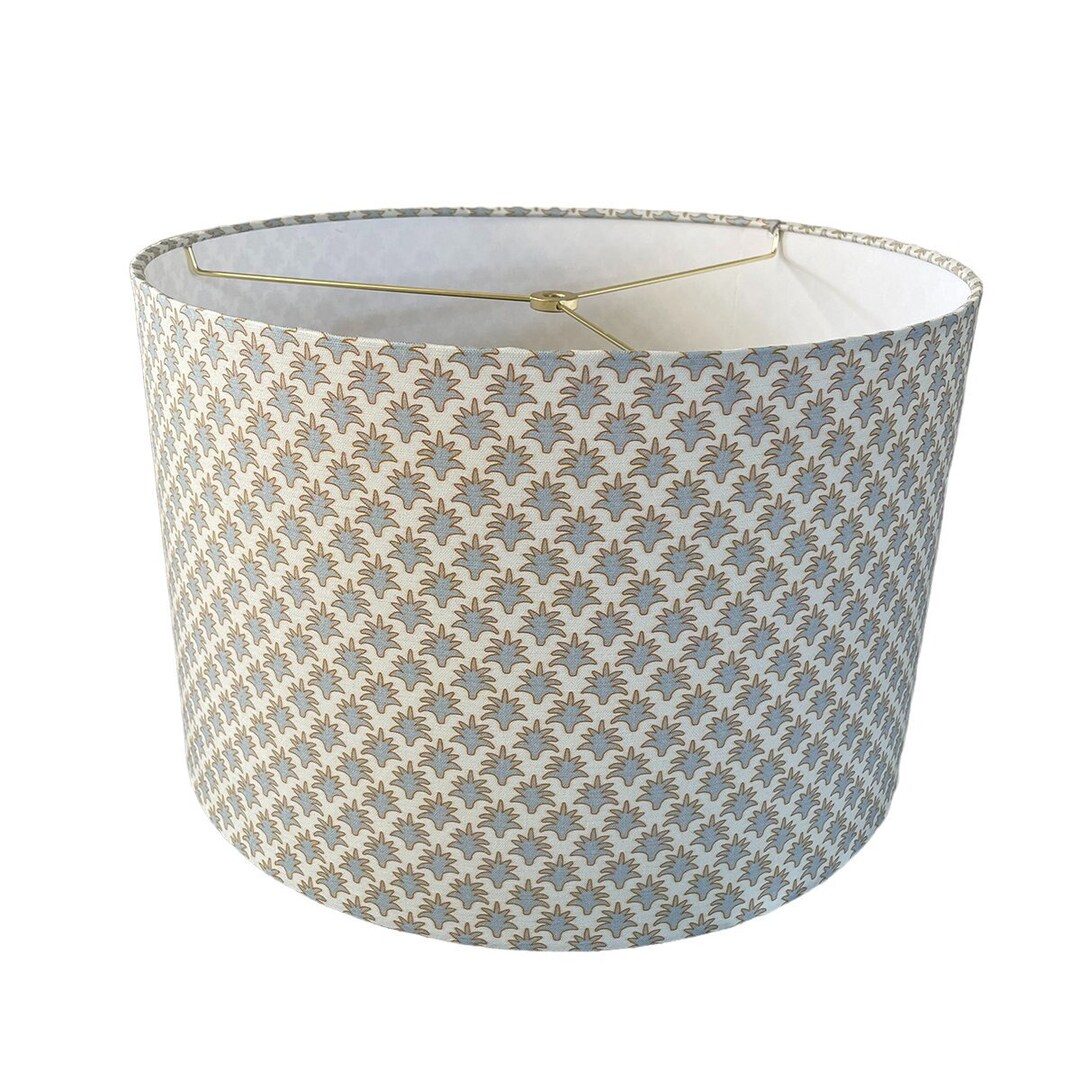 Blue and White Drum Shade Lampshade Multiple Sizes Blue Floral ...