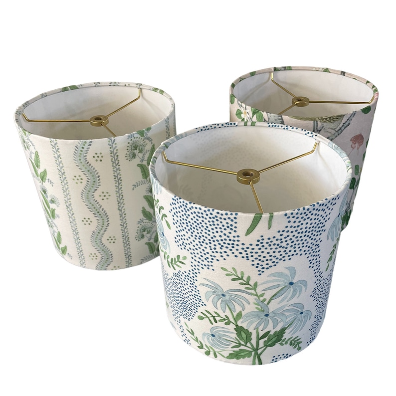 Sconce Shade Blue Lampshade for Chandelier or Table Lamps Blue Floral ...