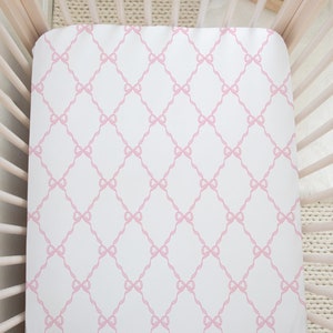 Pink Bow Lampshade Girls Room Bows Nursery Decor Blush Pink and White ...