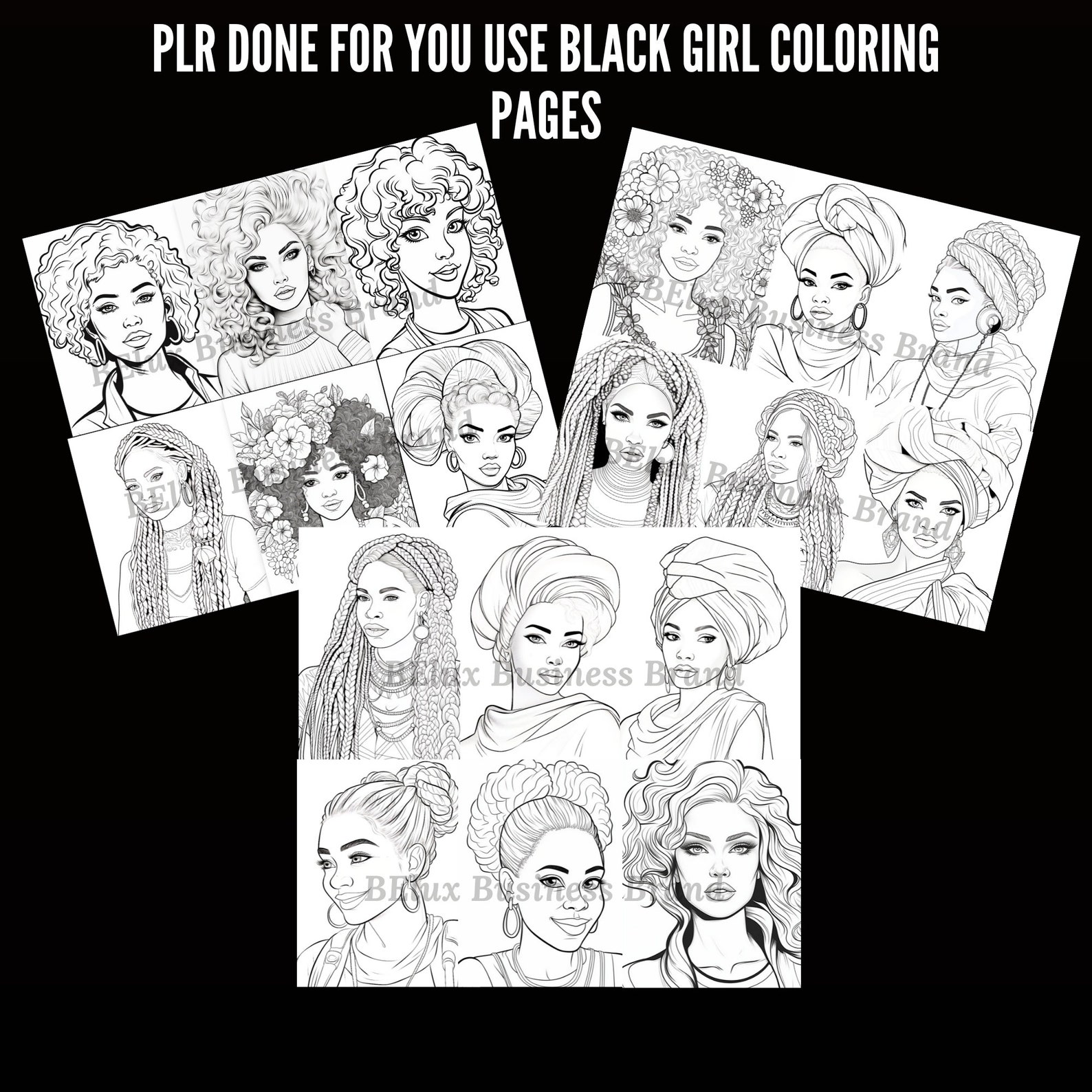 PLR Done for You Black Girl Coloring Pages, Black Woman Coloring Pages ...