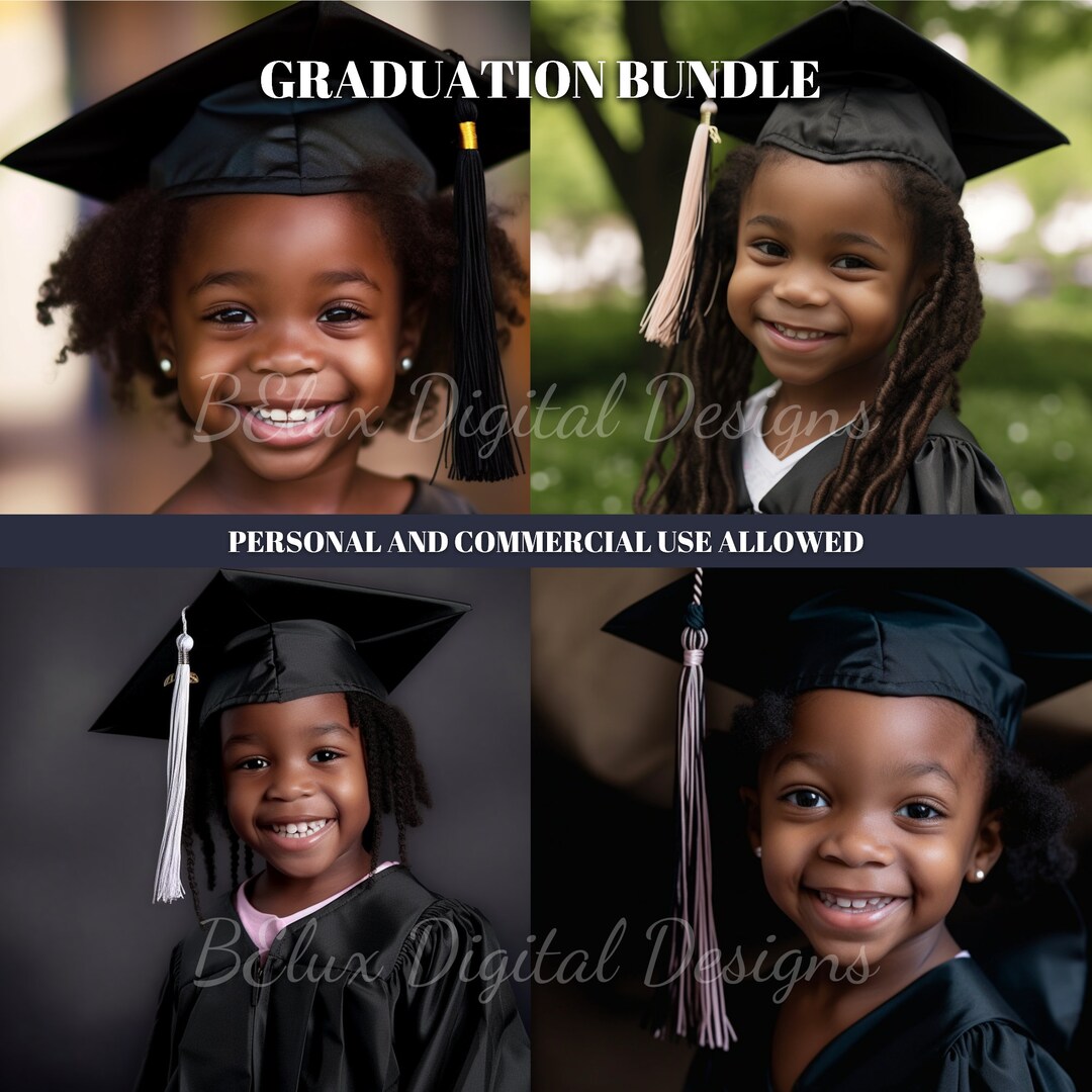 Paquete de niña negra graduada de 2023 imágenes prediseñadas - Etsy México