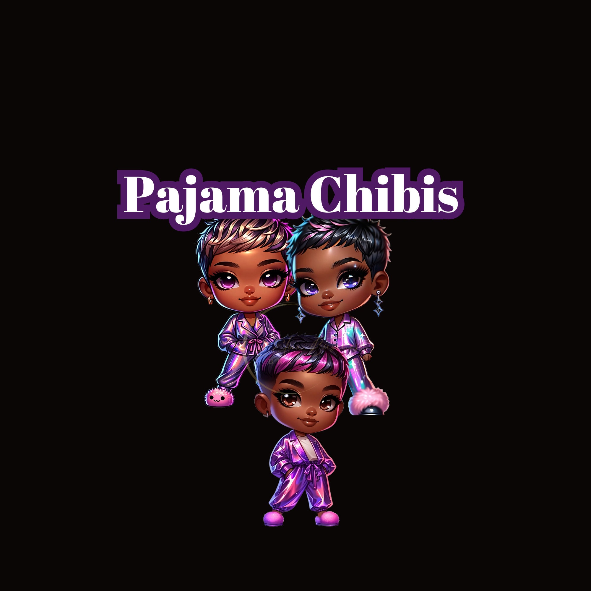 Pajama Clipart, Fashion Girl Clipart, African American Woman Clipart ...