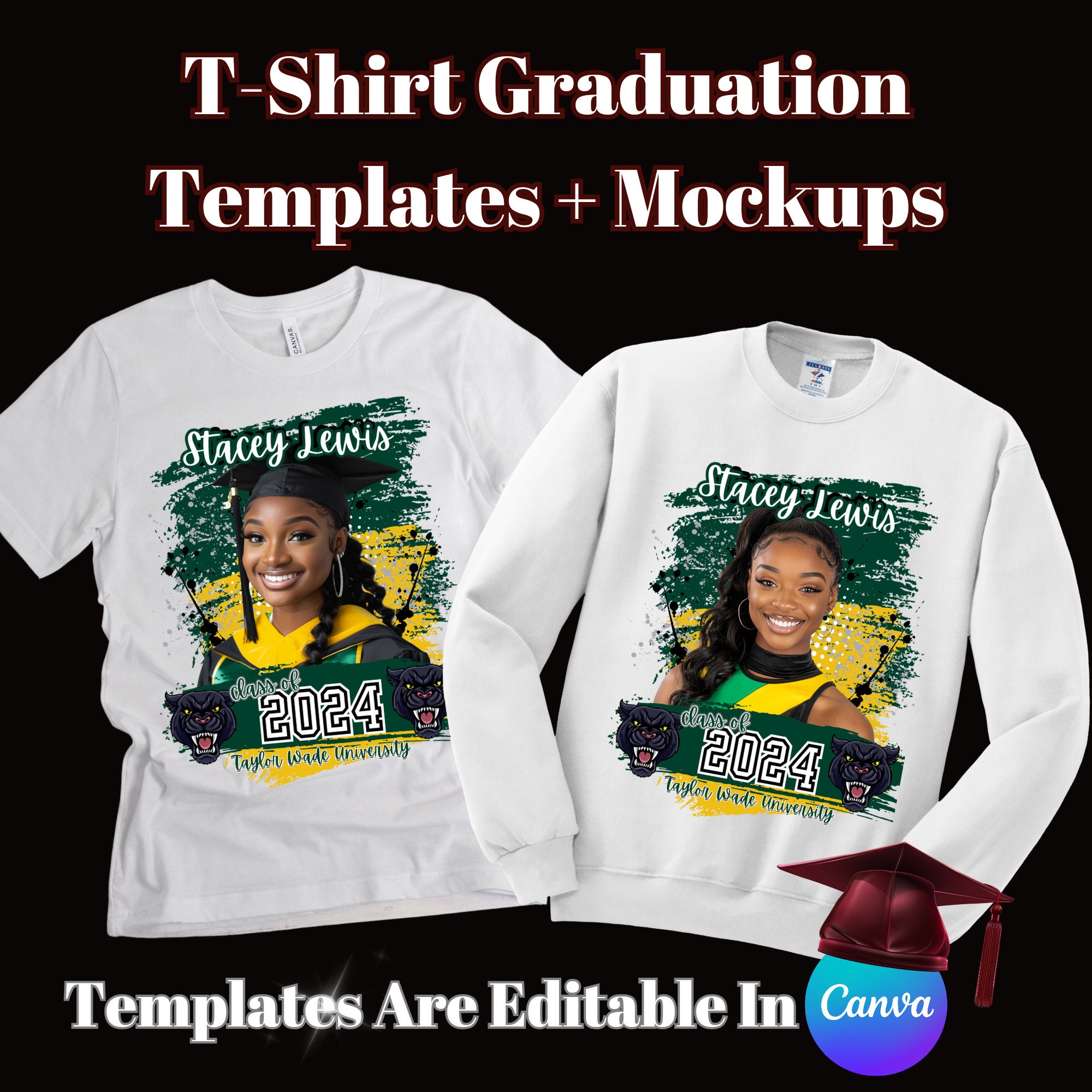 T-shirt Graduation Template, T-shirt Mockup, Graduation Design, Class ...