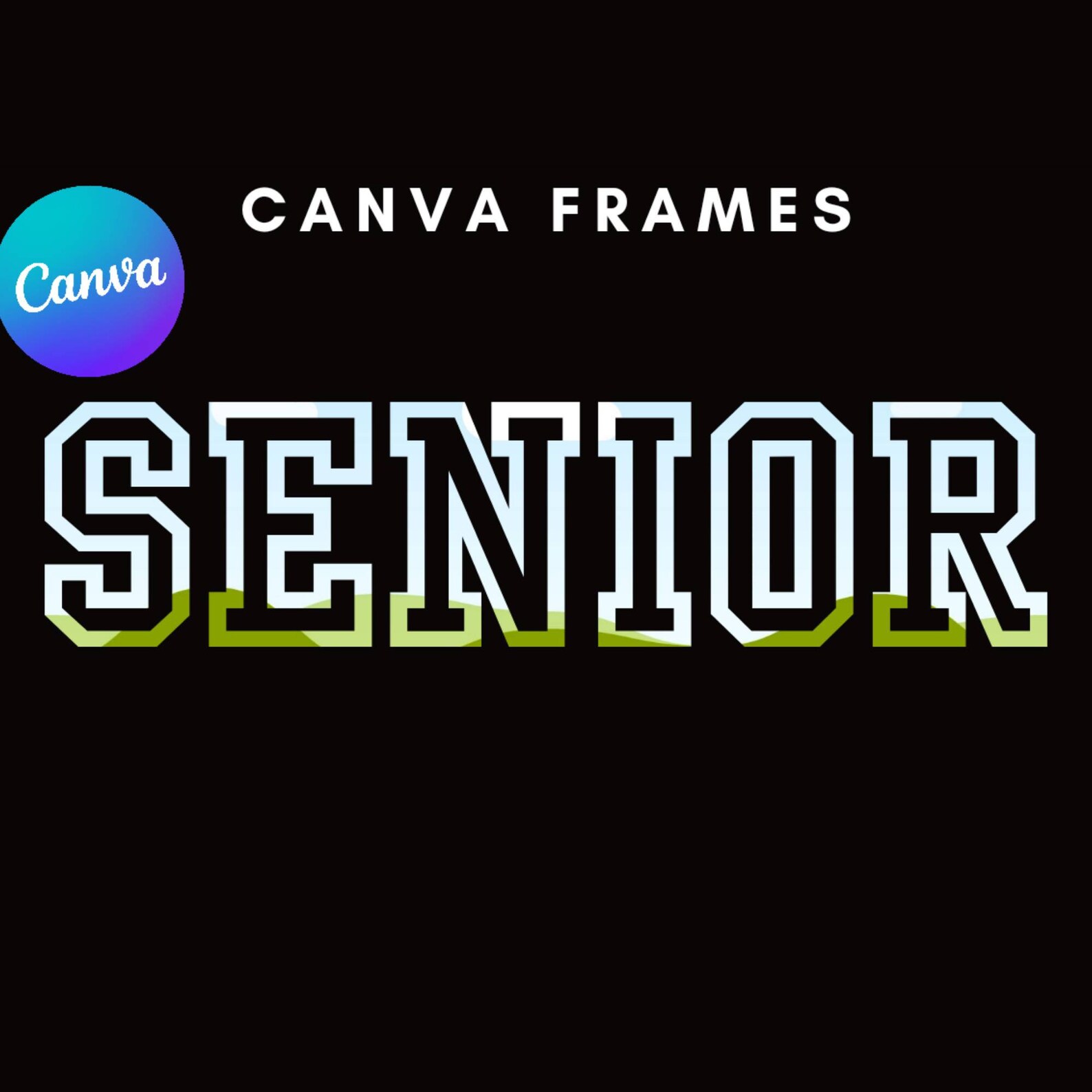 Senior Canva Frames, 2023 Graduation, Graduation Template, Drag and ...