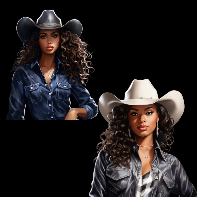 Cowgirl Clipart, African American Cowgirls, Cowgirl Clipart PNG, Black ...