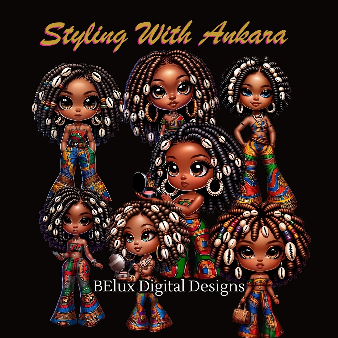 Ankara African Clipart, Ankara PNG, Bell Bottom Pants, African American ...
