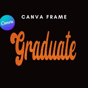 Graduate Canva Frame, Graduation Template, Drag and Drop Photo Canva ...