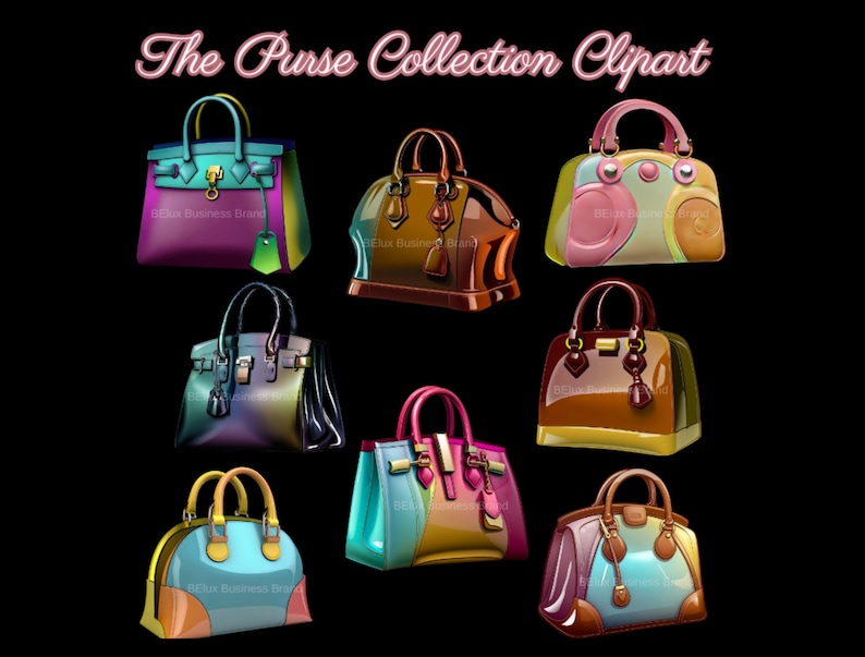 Purse Clipart, Handbag Clipart, Planner Girl Clipart, Fashion ...
