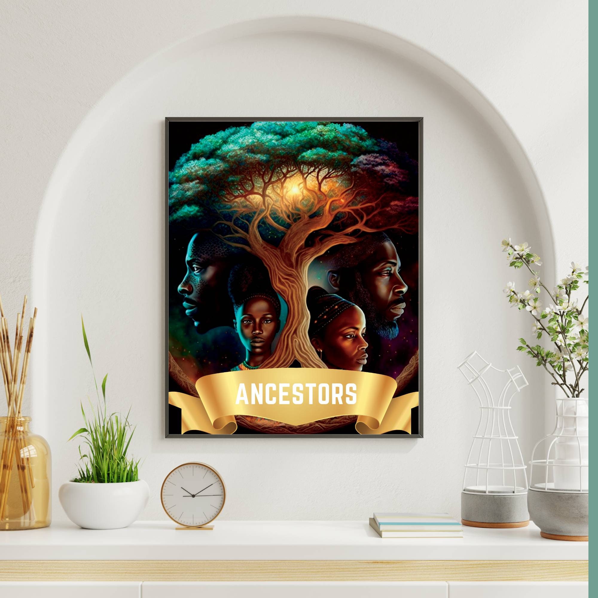 Digital Black Art, Ancestors Artwork, Journal Cover, Black History ...