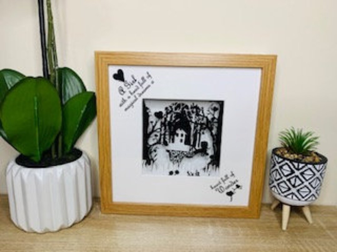 A Message in a Frame 3D Style - Etsy