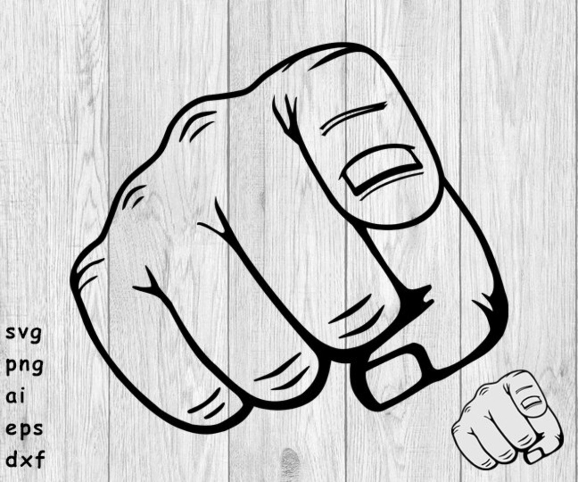 Pointing Finger Pointing Hand svg png ai eps dxf | Etsy