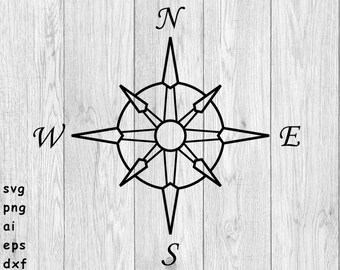 Nautical Compass Star Svg | Etsy