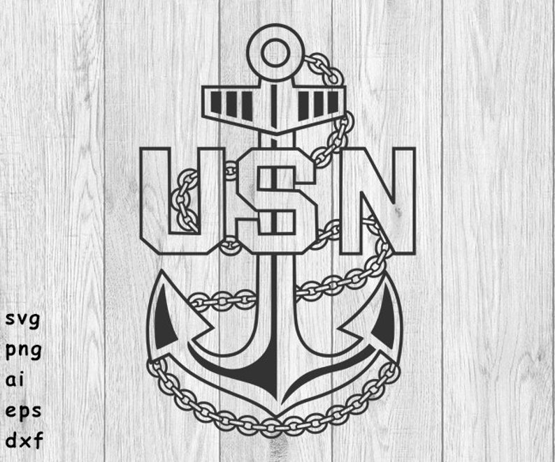 Navy Anchor US Navy Anchor USN Anchor svg png ai eps | Etsy