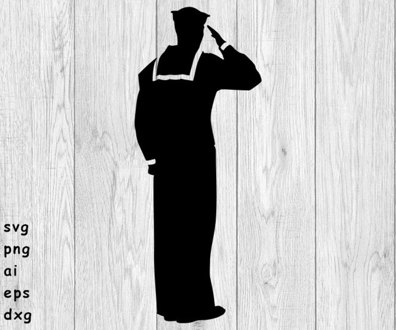 Saluting Sailor SVG png ai eps dxf files for Auto and | Etsy