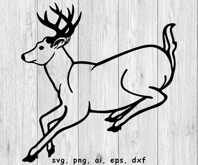 Running Deer Jumping Deer svg png ai eps dxf ARCHIVOS | Etsy