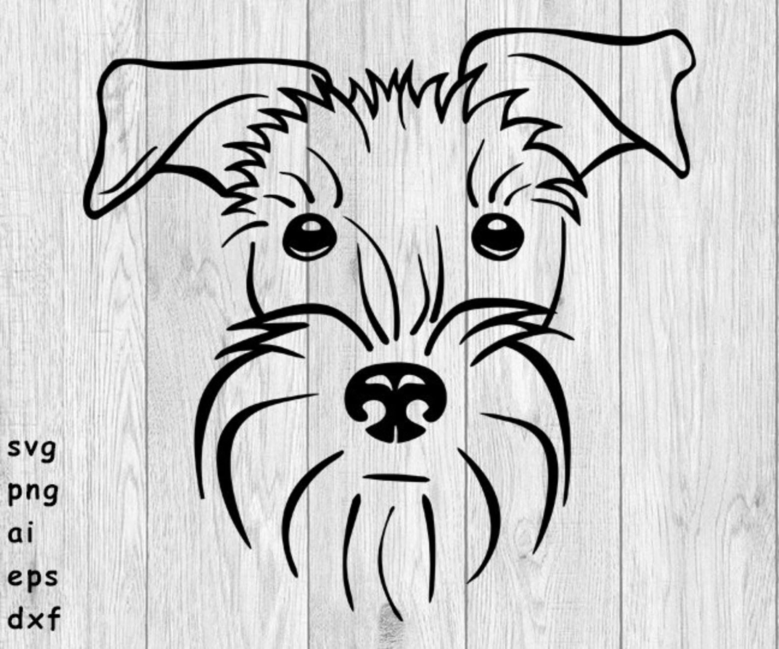 Schnauzer Miniature Schnauzer Svg Png Ai Eps Dxf | Etsy